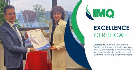 Aziende virtuose: consegnato a Siemens Italia l'IMQ Excellence ...